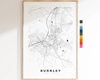 The Burnley Tube Map - Etsy UK