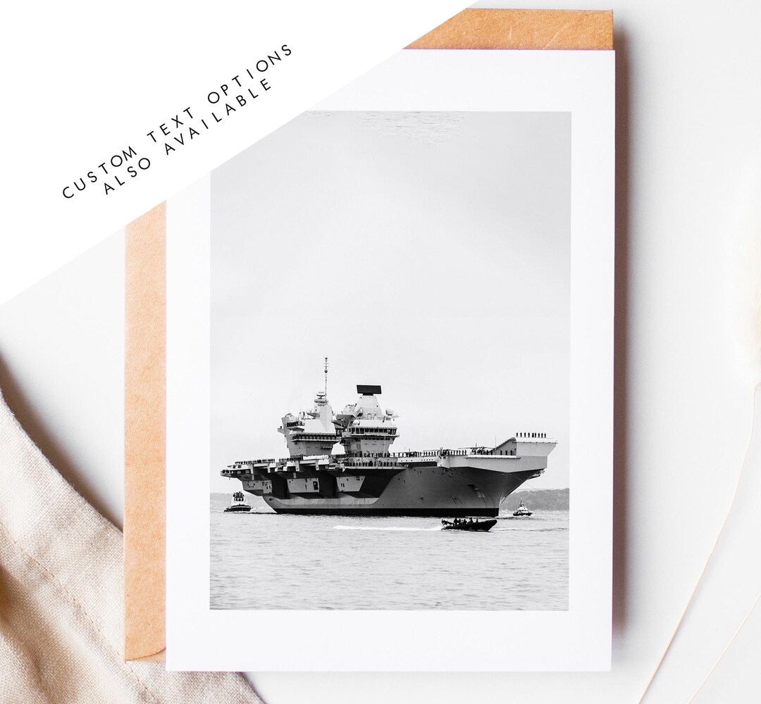 HMS Queen Elizabeth Greeting Card Portsmouth and Southsea Photography ...
