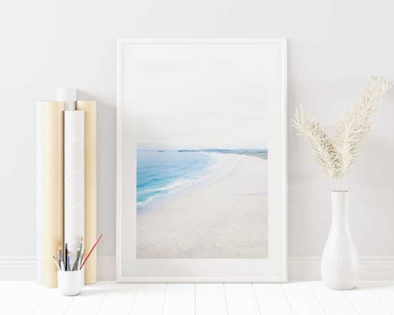 Serene Beach Photograph Surf Poster Coastal Decor Zen - Etsy
