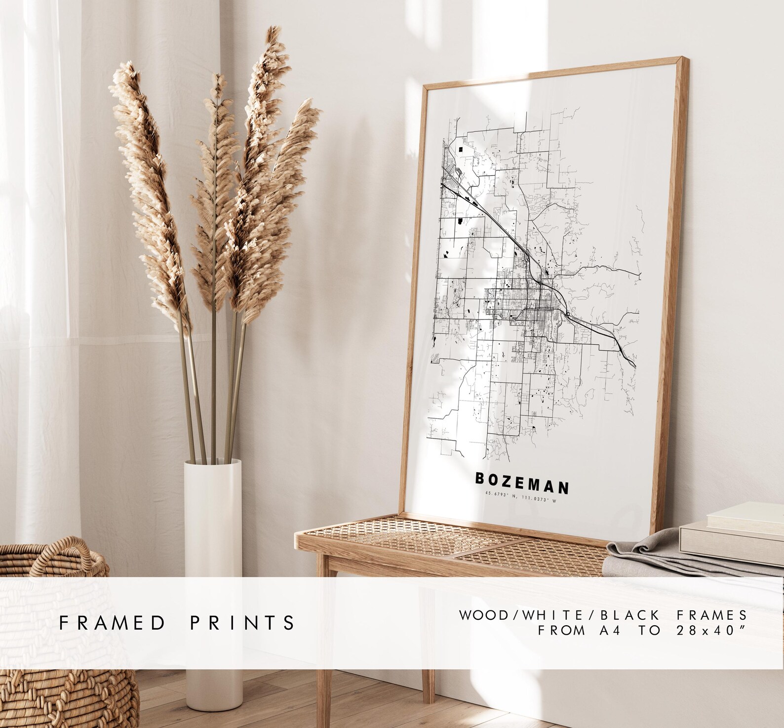 Bozeman Map Print - City Map Poster - Map Art - USA City Maps - Bozeman ...