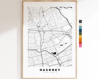 Hackney Wick London Illustrated Map Art Print - Etsy
