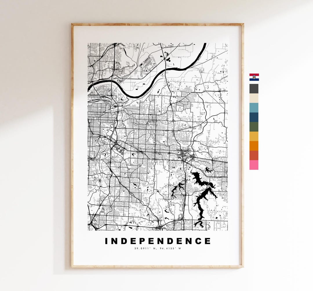 Independence Map Print - City Map Poster - Map Art - USA City Maps ...