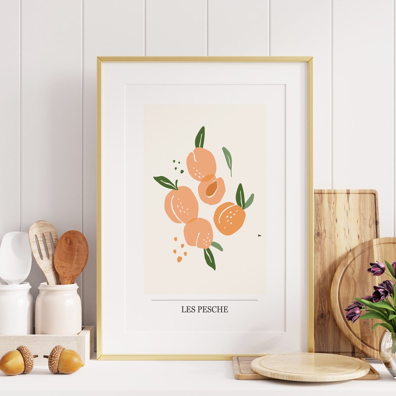 Peach Print - Etsy