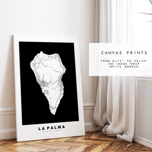 La Palma Map Print - Map Poster - Map Art - Map Wall Art - Spain Maps ...