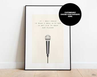 Personalised Vinyl Record Print / Poster Add Your Favourite Songs Retro ...