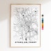 Stoke Map Print - Minimalist City Map Poster - Map Art - UK - Stoke on ...