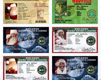 Grinch License Card - Etsy