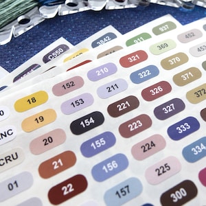 DMC Floss Labels / Stickers for Embroidery Bobbins - Etsy