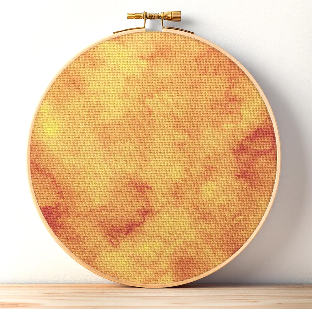 Orange Watercolor Aida Cloth – Printed Cross Stitch Fabric, 14ct 16ct ...
