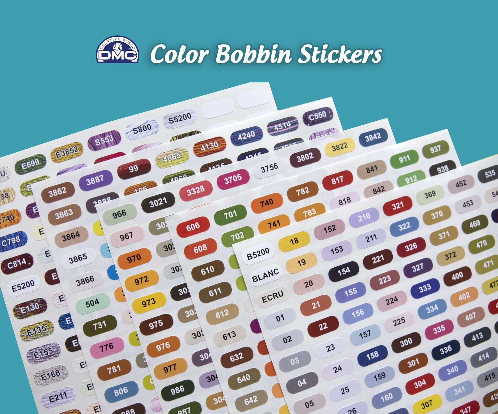 DMC Floss Labels / Stickers for Embroidery Bobbins - Etsy