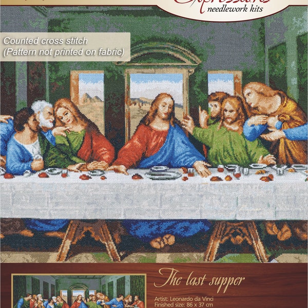 Last Supper Cross Stitch - Etsy