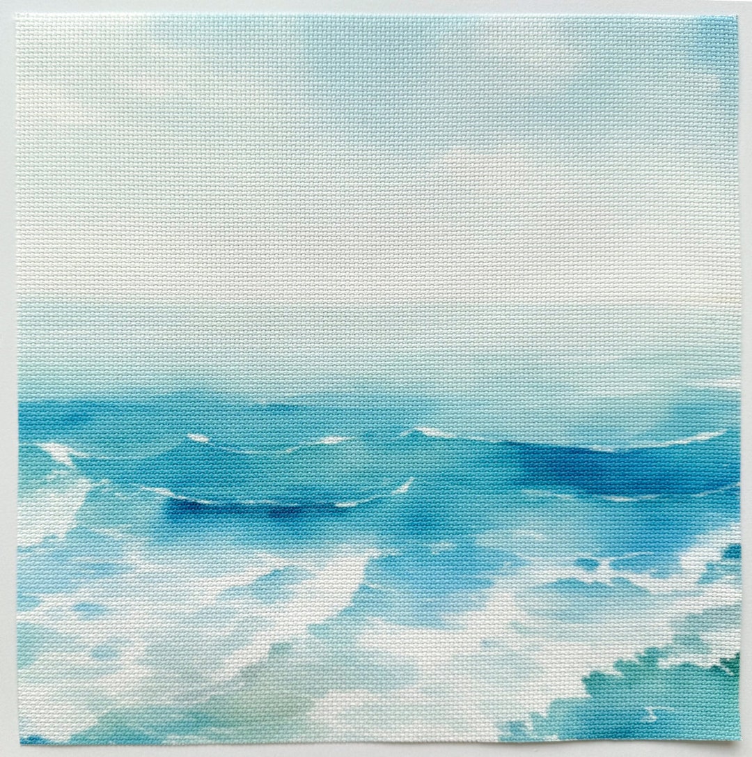 Ocean Sky Aida Cloth, Printed Cross Stitch Fabric, 14 / 16 / 18 / 20 ...