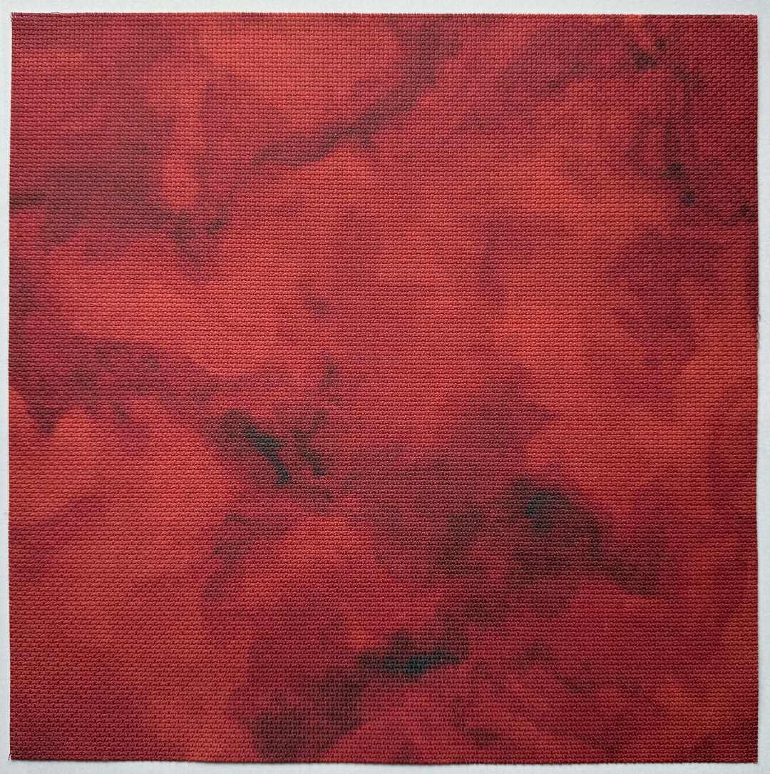 Red Marbled Aida Cloth, Printed Cross Stitch Fabric, 14 / 16 / 18 / 20 ...