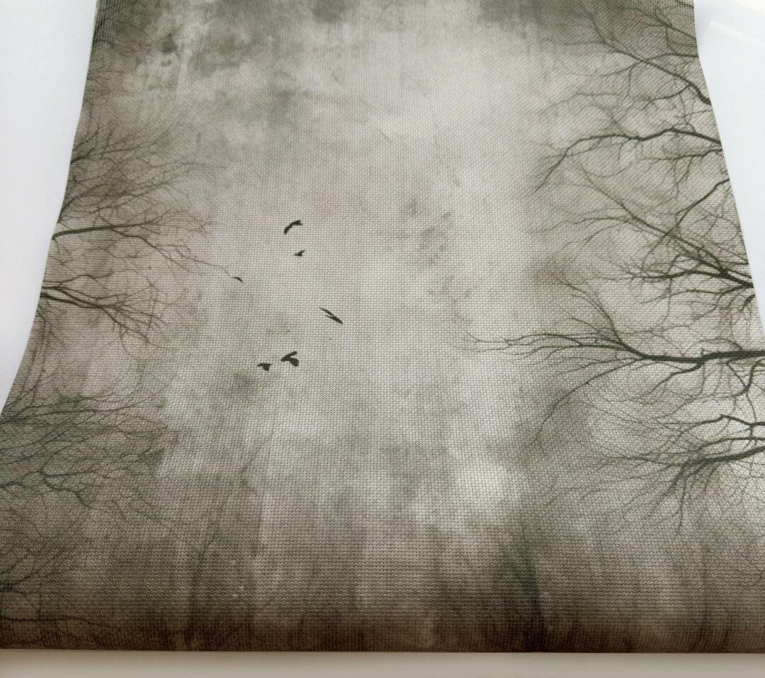 Grey Woods Printed Aida Cloth, Gothic Cross Stitch Fabric, 14 / 16 / 18 ...