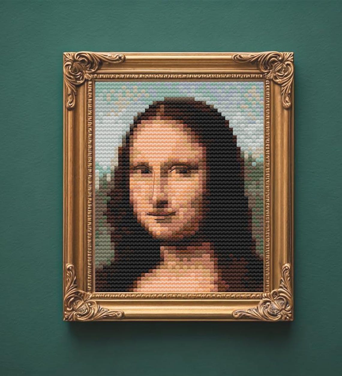 Mona Lisa Cross Stitch Pattern, Da Vinci Art Mini Cross Stitch, Instant ...