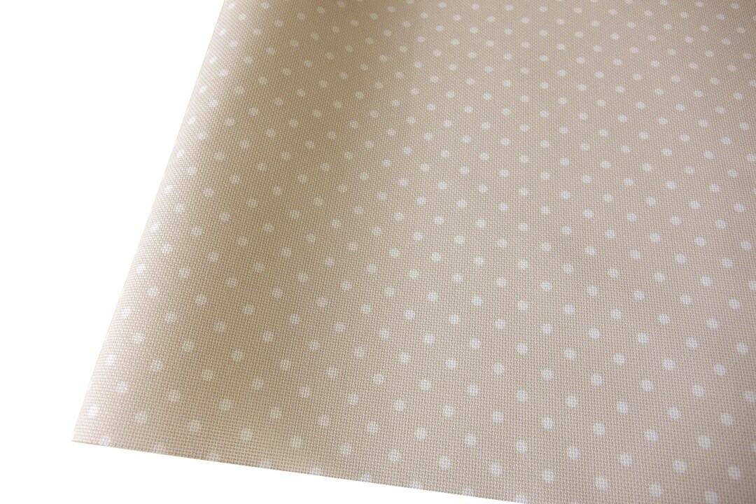 Beige Polka Dot Aida Cloth – Printed Cross Stitch Fabric, 14ct 16ct ...