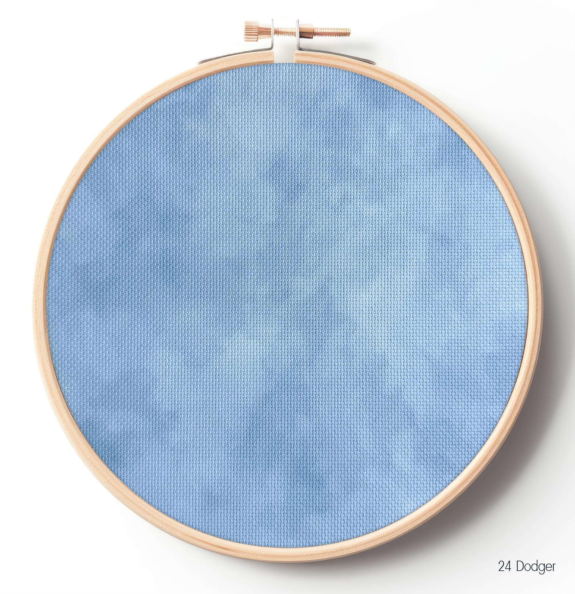 Blue Shades Aida Cloth, Sky Blue Colors Cross Stitch Fabric, 14 / 16 ...