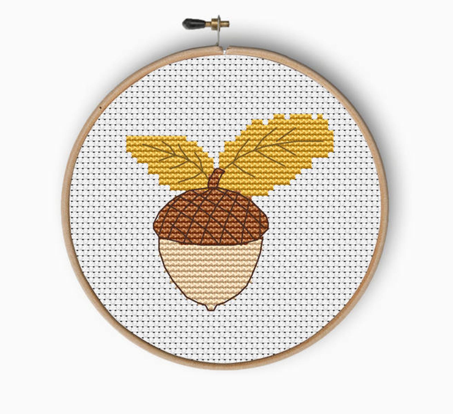 Autumn Acorn Cross Stitch Pattern PDF Forest Cute Pattern | Etsy