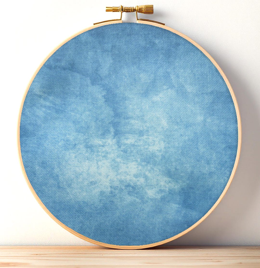 Denim Blue Aida Cloth – Hand-dyed Effect, Cross Stitch Fabric - Etsy