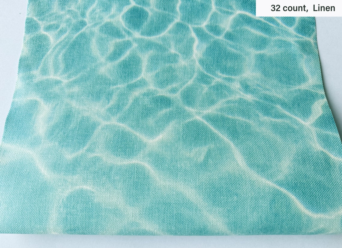 Water 32 Ct Linen Printed Cross Stitch Fabric - Etsy