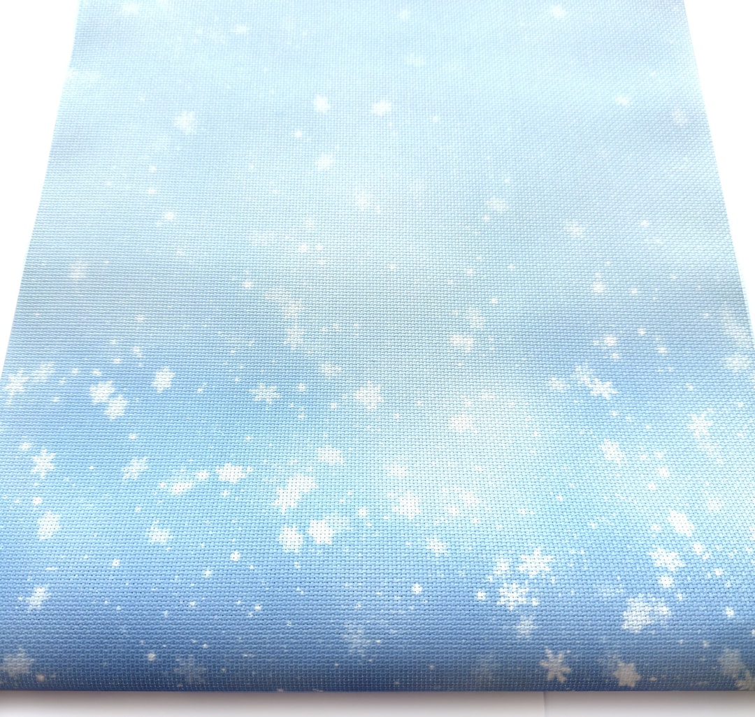 Winter Snow Printed Aida Cloth, Christmas Sky Fabric, 14/16/18/20 Count ...