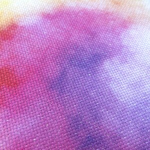 Rainbow Tie Dye Aida Cloth, Opalescent Glitter Cross Stitch Fabric - Etsy