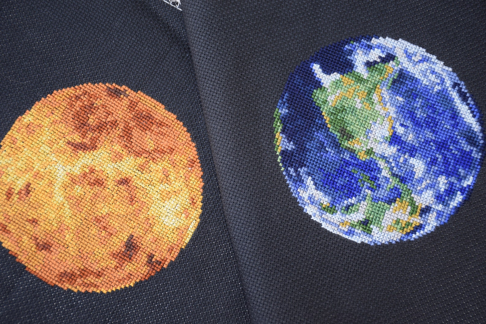 Solar System Cross Stitch Patterns, Set of 11 Planets PDF Instant ...