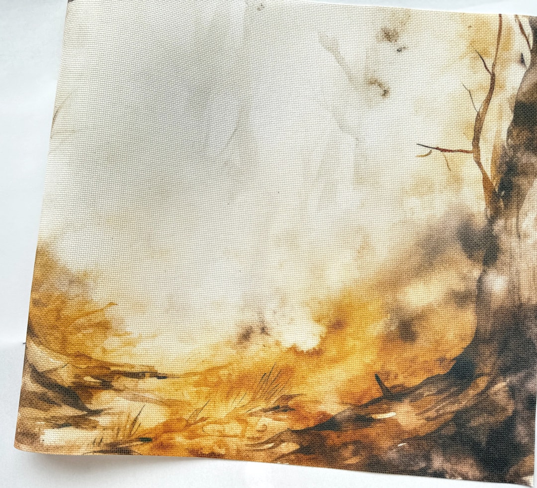 Autumn Scene Printed Aida Fabric, 14 / 16 / 18 / 20 Count - Etsy