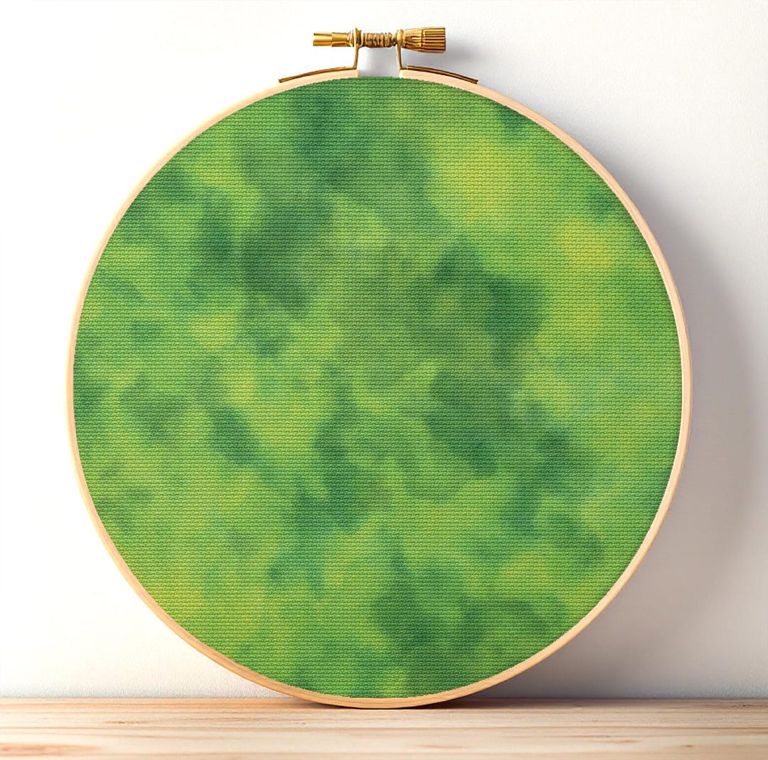 Bright Green Cross Stitch Fabric, Printed Aida Cloth, 14 / 16 / 18 / 20 ...