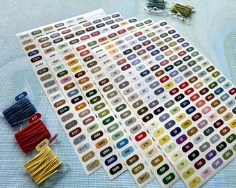 DMC Color Stickers for Bobbins, Embroidery Bobbin, Gift for Her ...