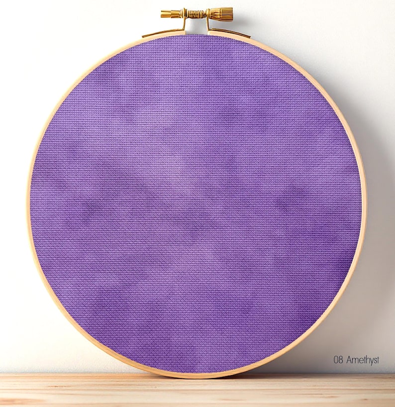 Purple Shades Aida Cloth, Purple Collection Cross Stitch Fabric, 14 ...