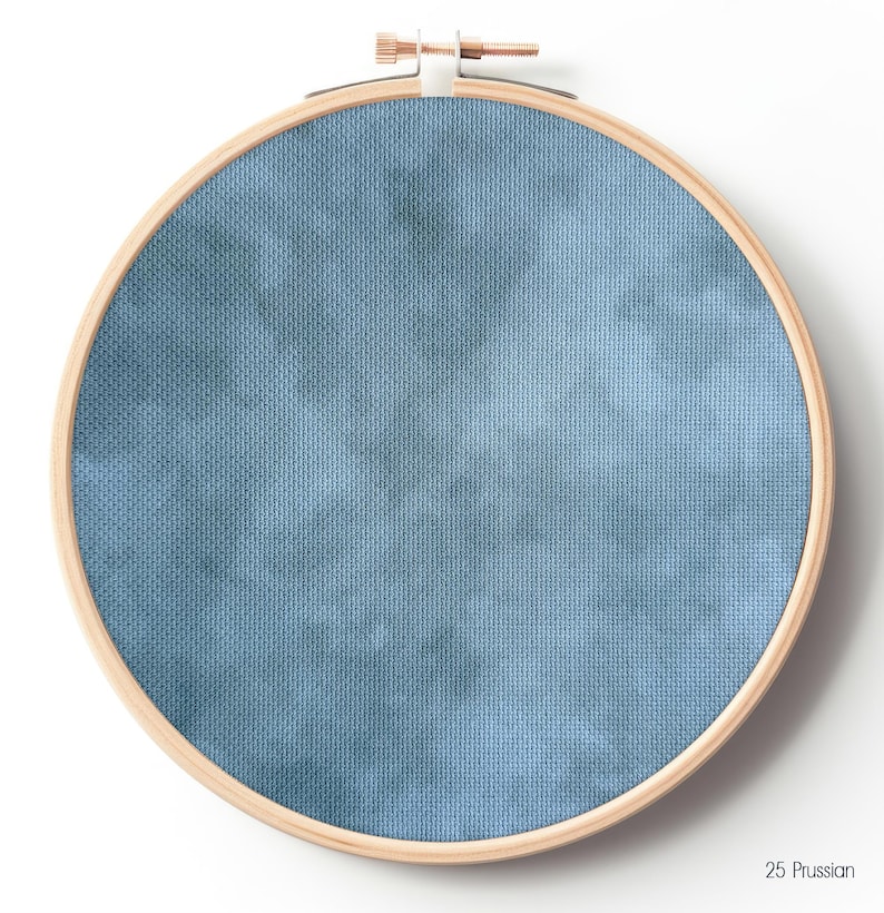 Blue Shades Aida Cloth, Sky Blue Colors Cross Stitch Fabric, 14 / 16 ...