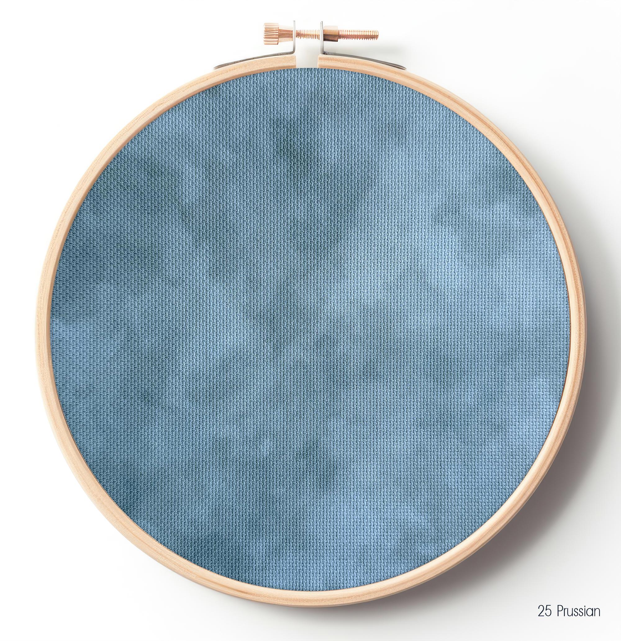 Blue Shades Aida Cloth, Sky Blue Colors Cross Stitch Fabric, 14 / 16 ...