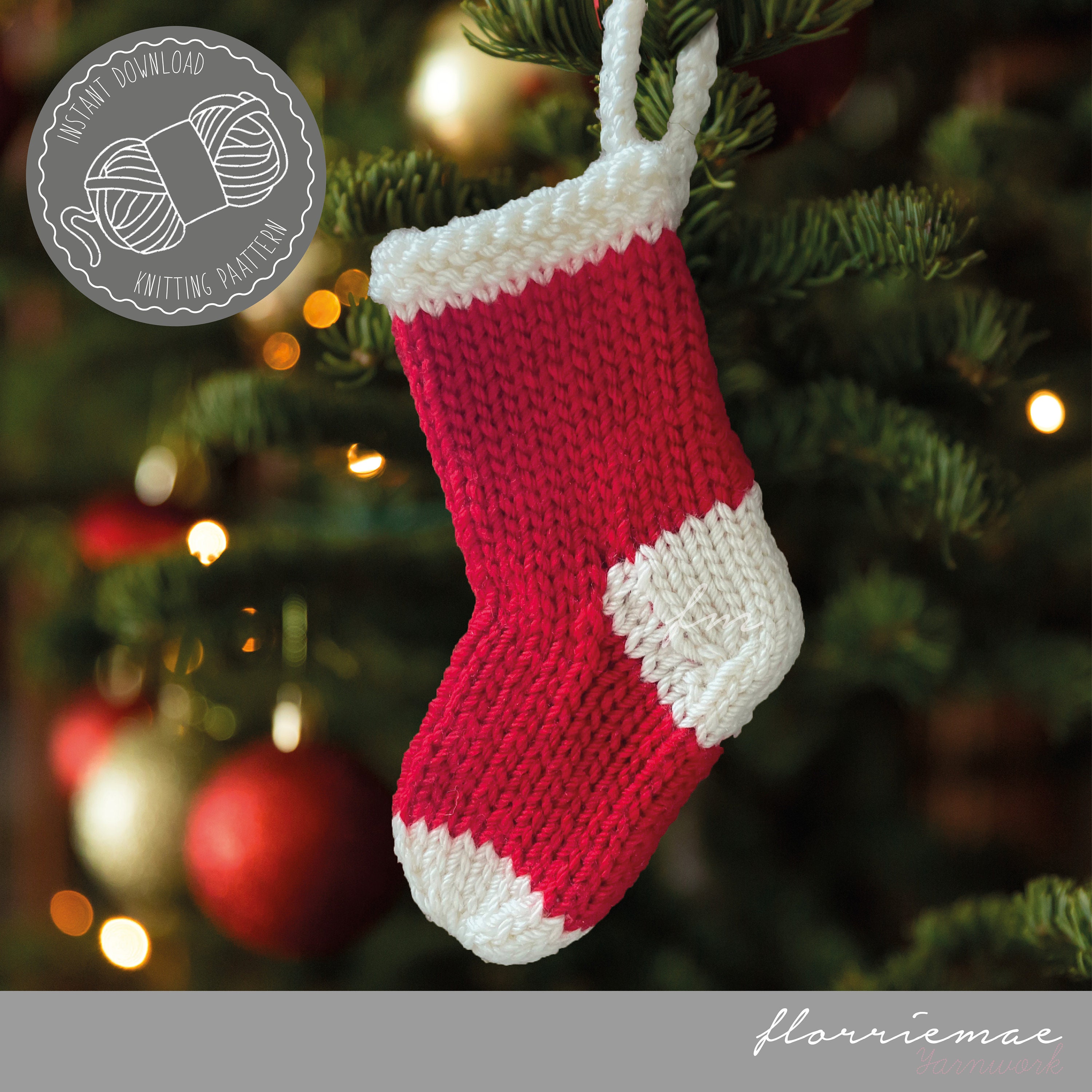 Easy Knitting Pattern - Instant Download - Knitted Mini Stocking ...