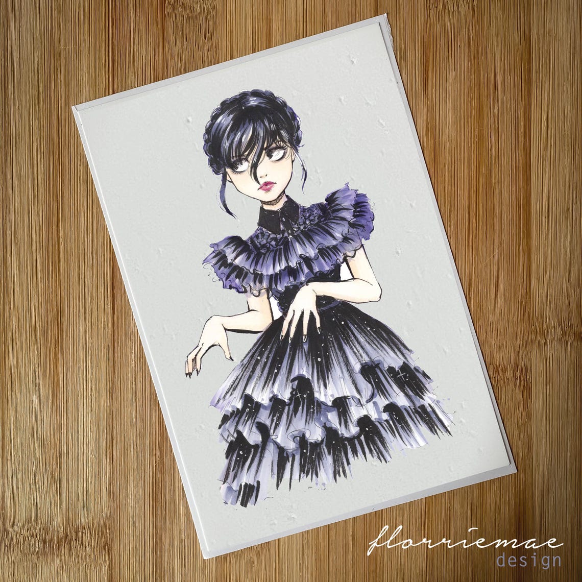 Wednesday Addams Edible Cake Topper Printed Image Icing Sheet Edible ...