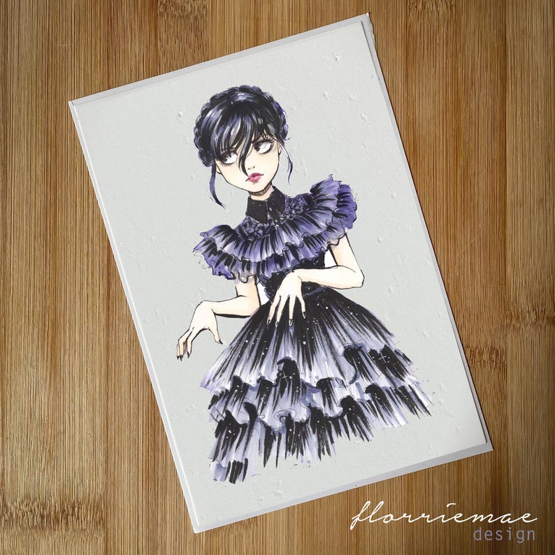 Wednesday Addams Edible Cake Topper Printed Image Icing Sheet Edible ...