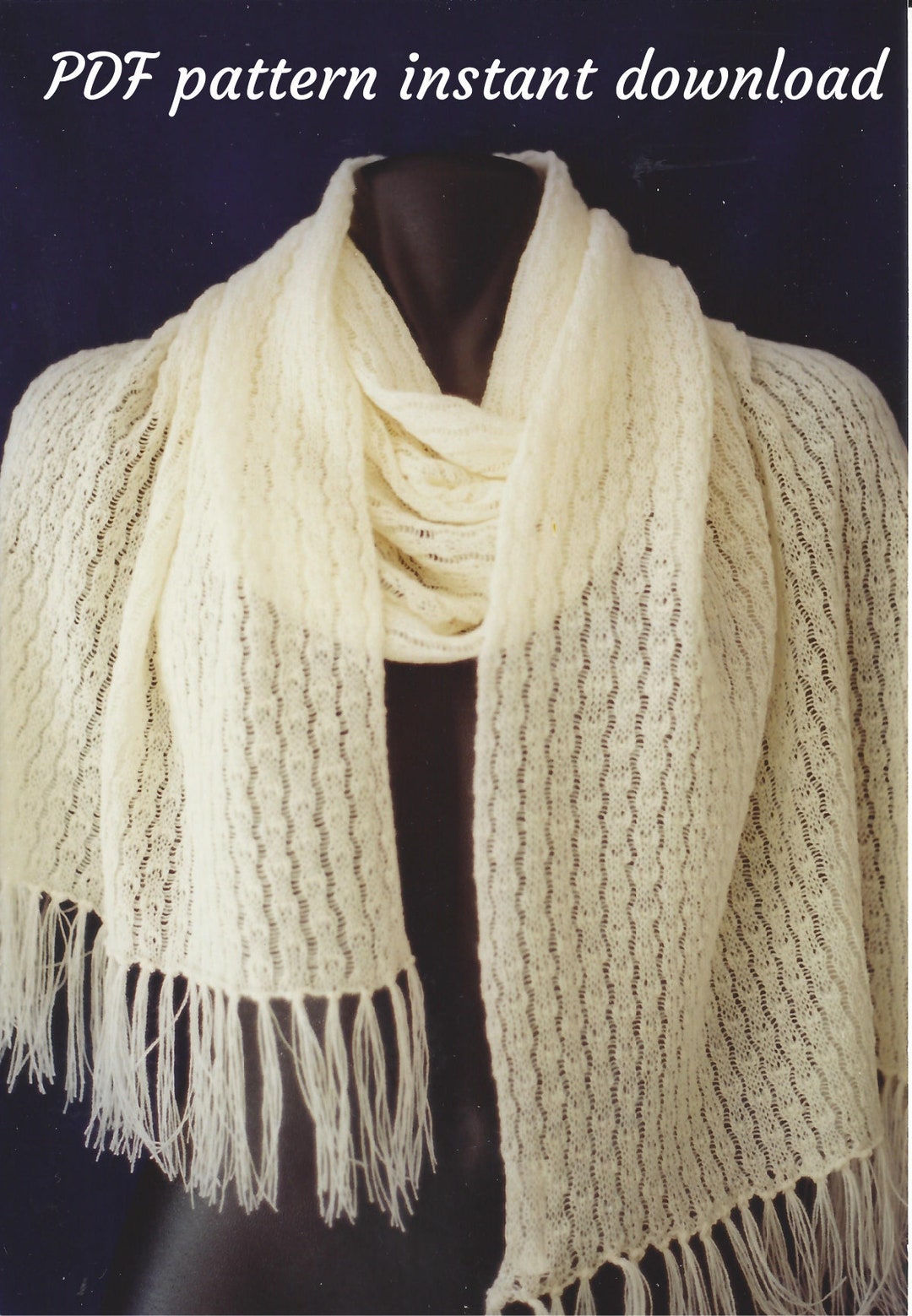 Tuck Lace Machine Knitting Scarf Pattern - Etsy