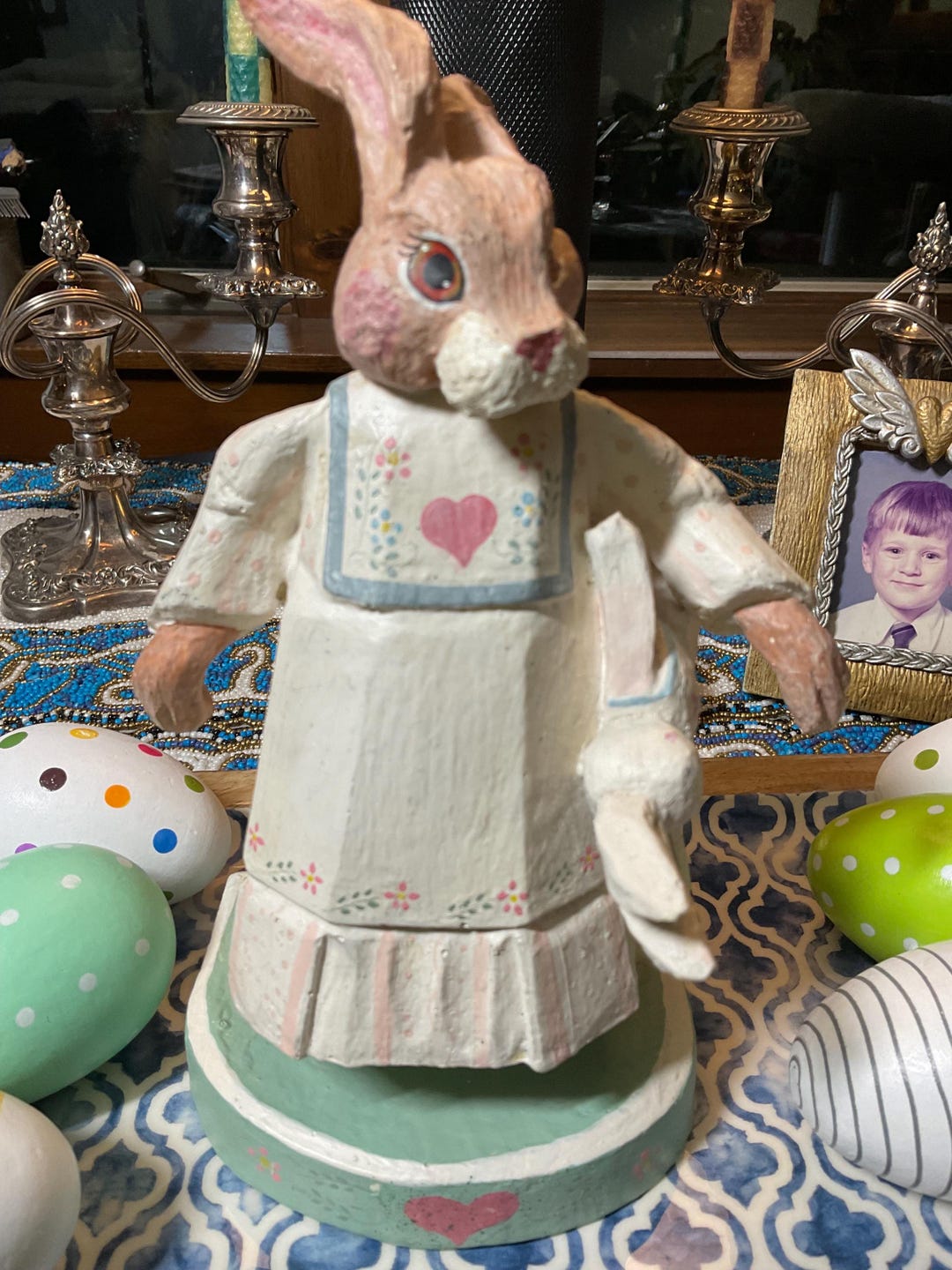 Vintage EASTER BUNNY RABBIT House of Hatten Collectors Retired Figurine ...