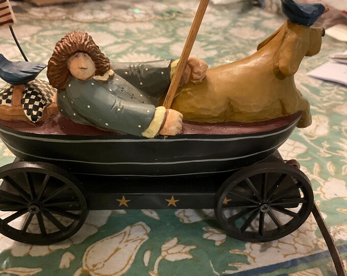 Folk Art WILLIRAYE STUDIO FIGURINE Estate Item Mint Adorable Valentine ...