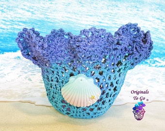 Seahorse Pot Orchid Pot Fan Coral Pot Housewarming Gift Ocean Theme ...