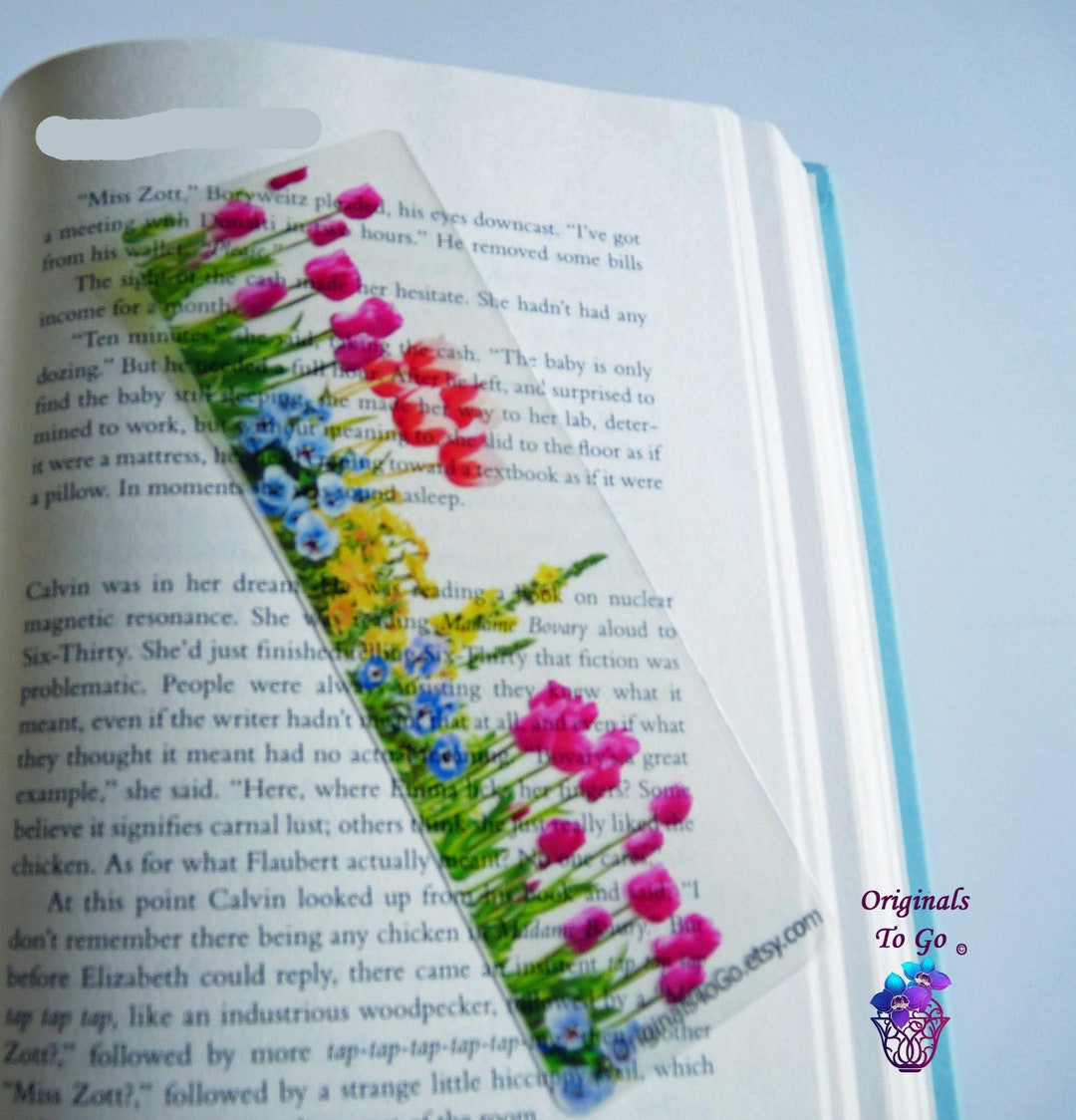 Spring Flowers Bookmark: Clear Laminated Floral Bookmark - Etsy