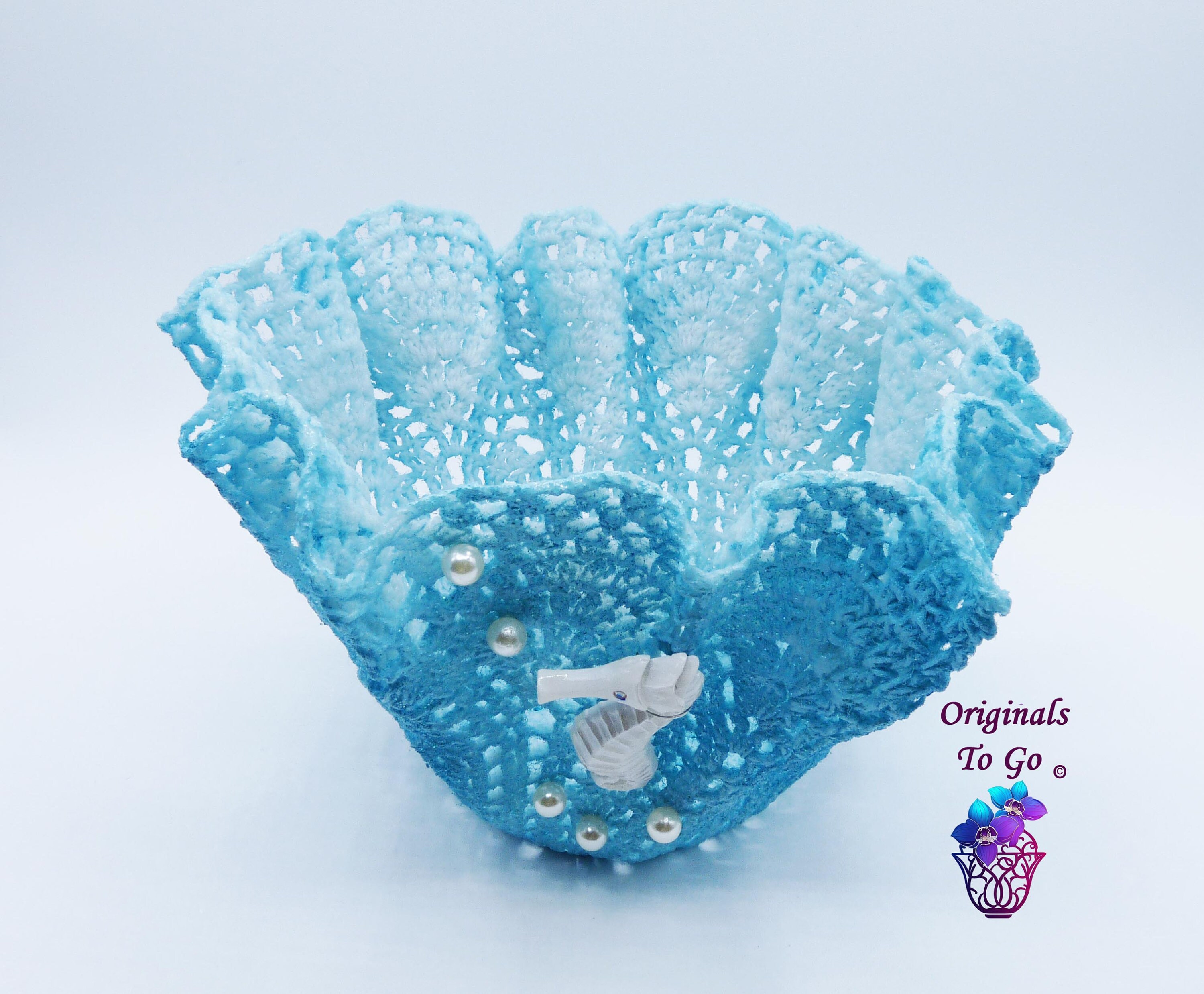 Seahorse Pot, Orchid Pot, Fan Coral Pot, Housewarming, Ocean Theme Pot ...