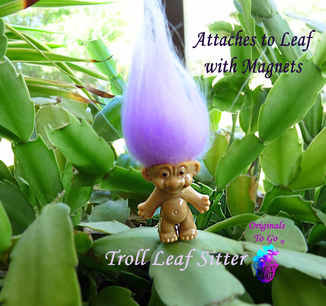 Magnetic Mini Troll Plant Sitter: Fairy Garden Ornament - Etsy