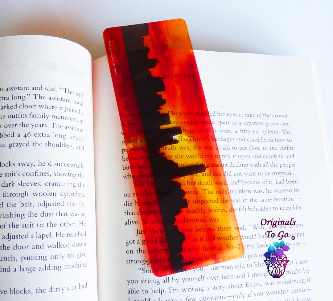 NY Skyline Clear Bookmark Transparent Bookmark Sunset Bookmark ...