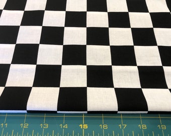Checkered Flag Cotton Fabric | Etsy