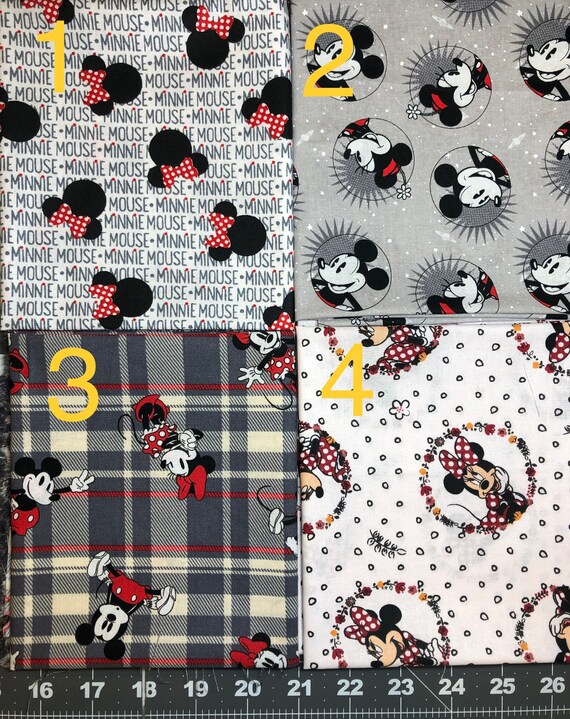 Disney Fat Quarter Cotton Fabric Disney Mickey Minnie - Etsy