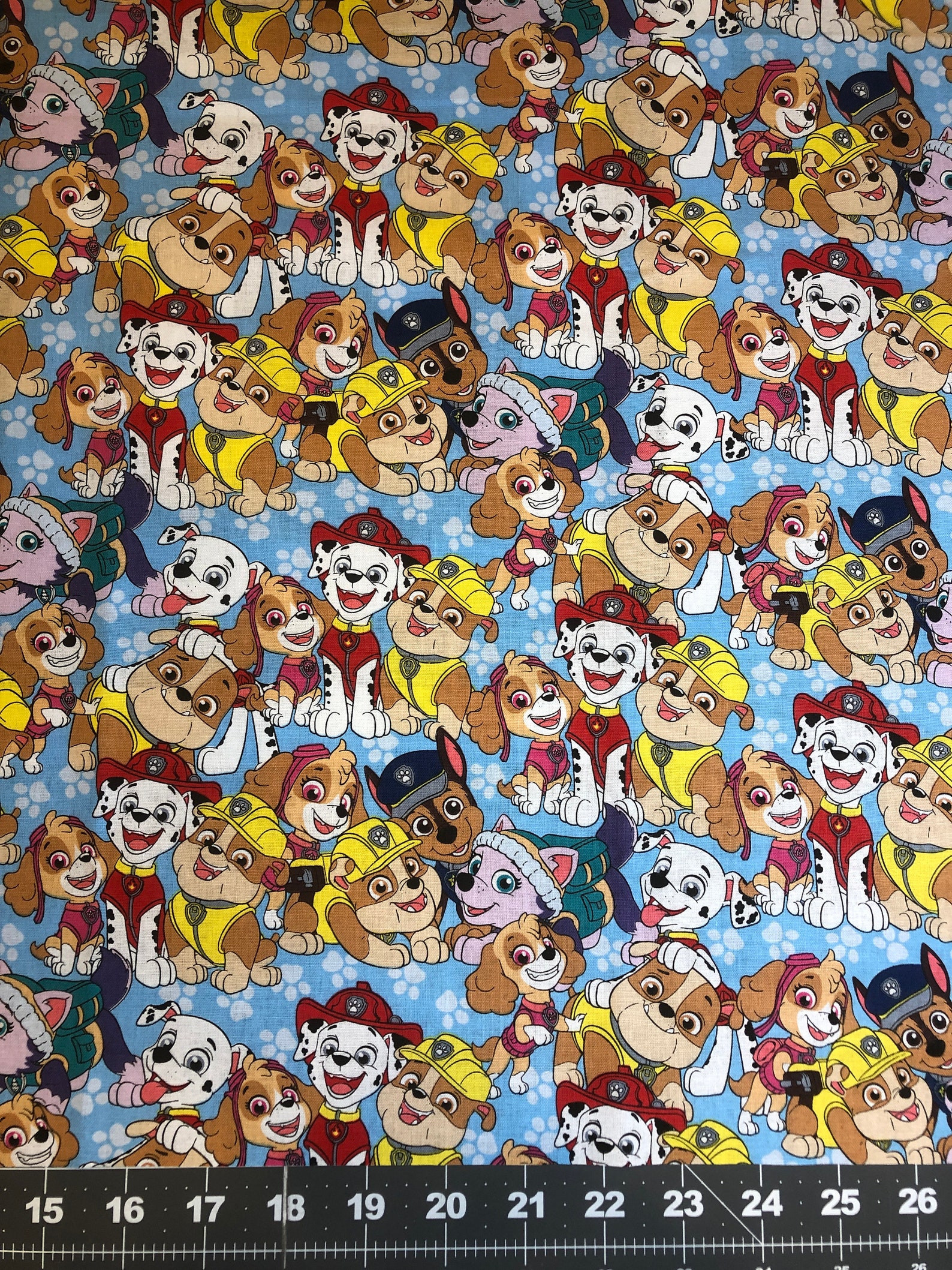 Paw Patrol Fat Quarter Chase Rubble Cotton Fabric Disney Etsy