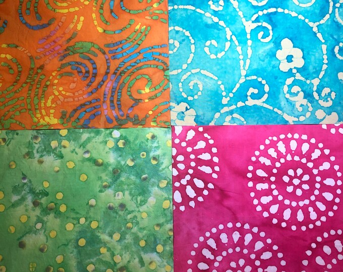 Batik Layer Cake 10 Inch Squares Quilting Fabric,15 Different Designs ...