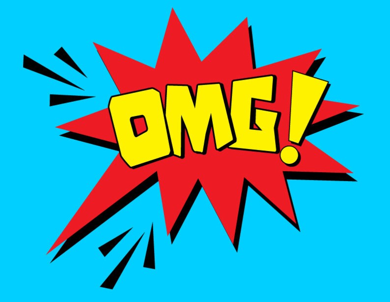 OMG, WTF, LOL Clip Art. Omg Burst Svg. Birthday Eps. Commercial Use ...