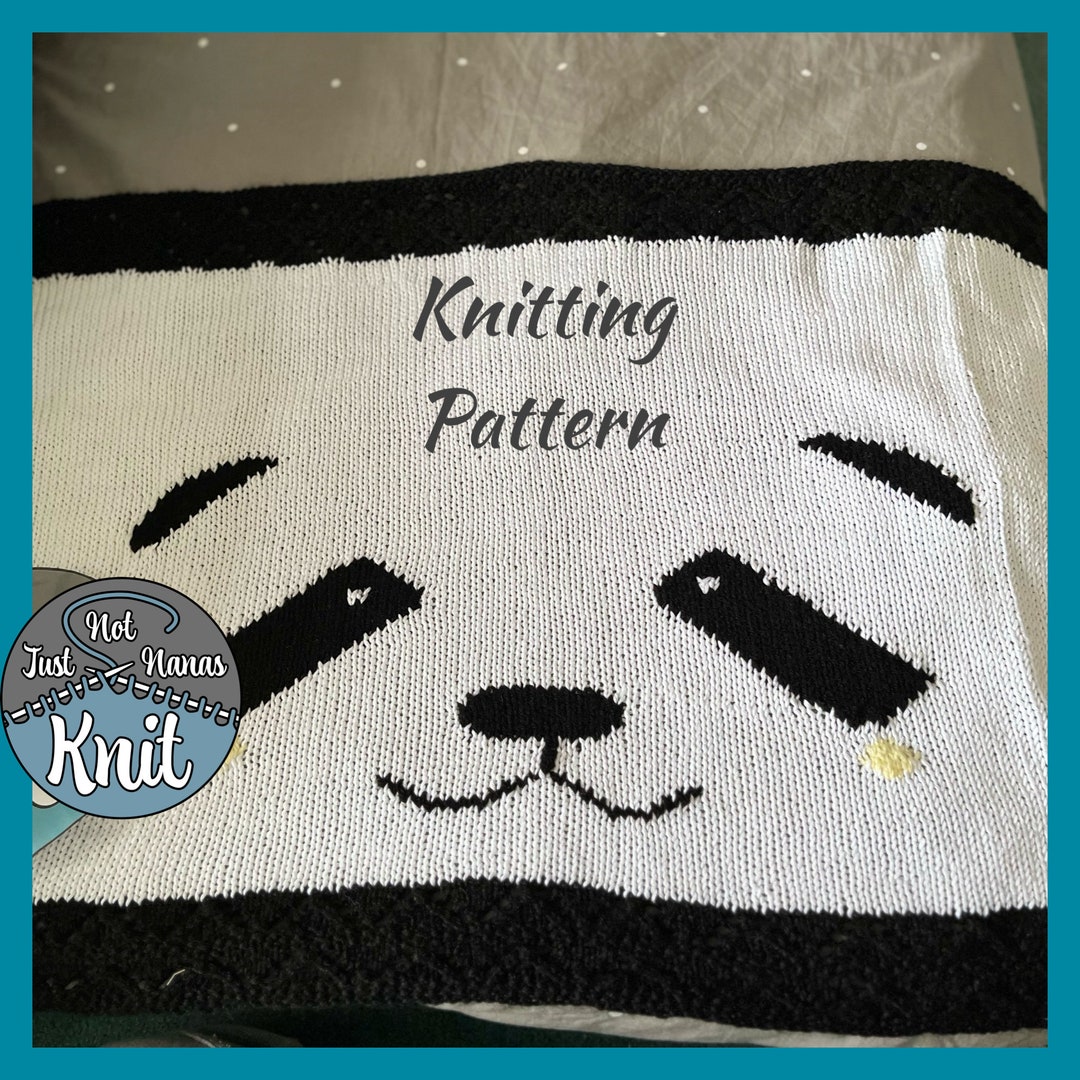Panda Baby Blanket Knitting Pattern With Chart and Full Written ...
